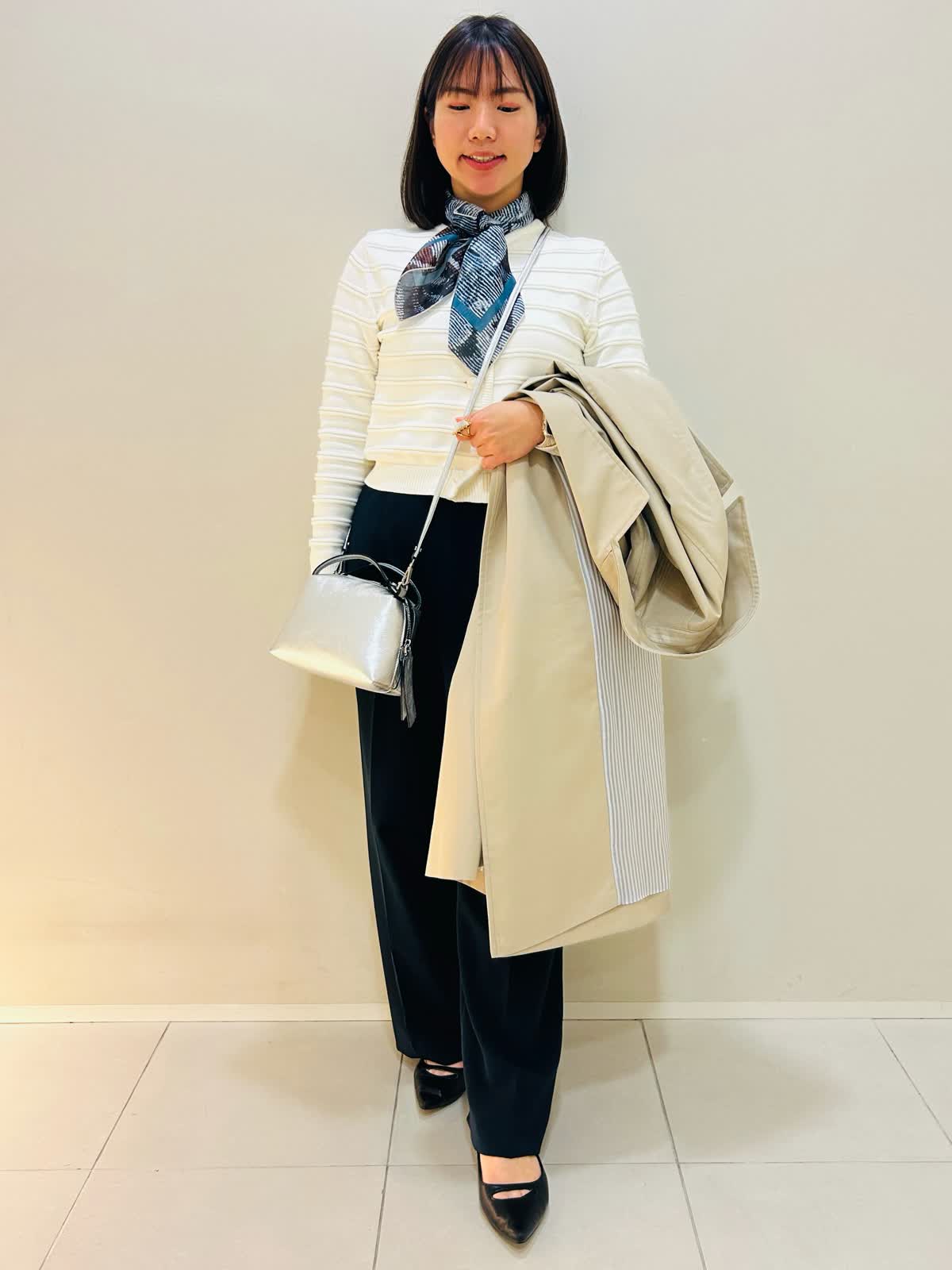 INED Lのニットを使った広島三越SUPERIORCLOSETのスタッフスタイリング ｜フランドル（FLANDRE）オンライン